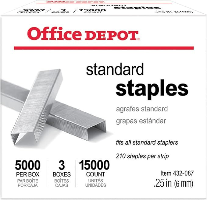 Standard Staples 9 Boxes 5000 per box – Ametzia